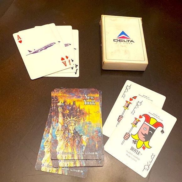Games | Vintage Delta Airlines Playing Cards New York By Brown And ...